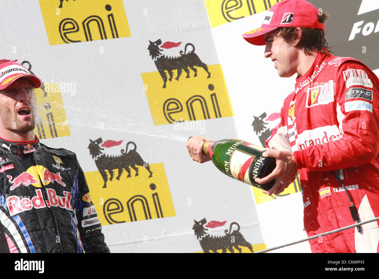 Mark Webber and Fernando Alonso The Hungarian Formula 1 Grand Prix ...