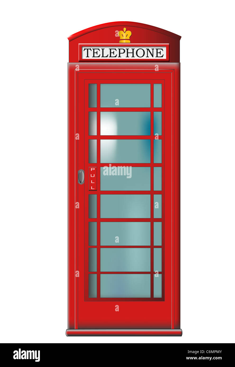 Old English red telephone booth Stock Photo - Alamy
