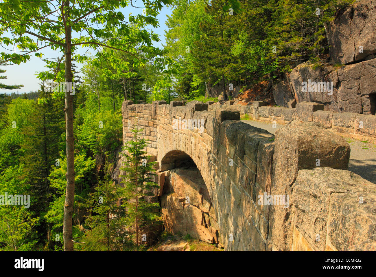Cliffside Bridge, Jordan Stream loop Carriage Road, Acadia National ...