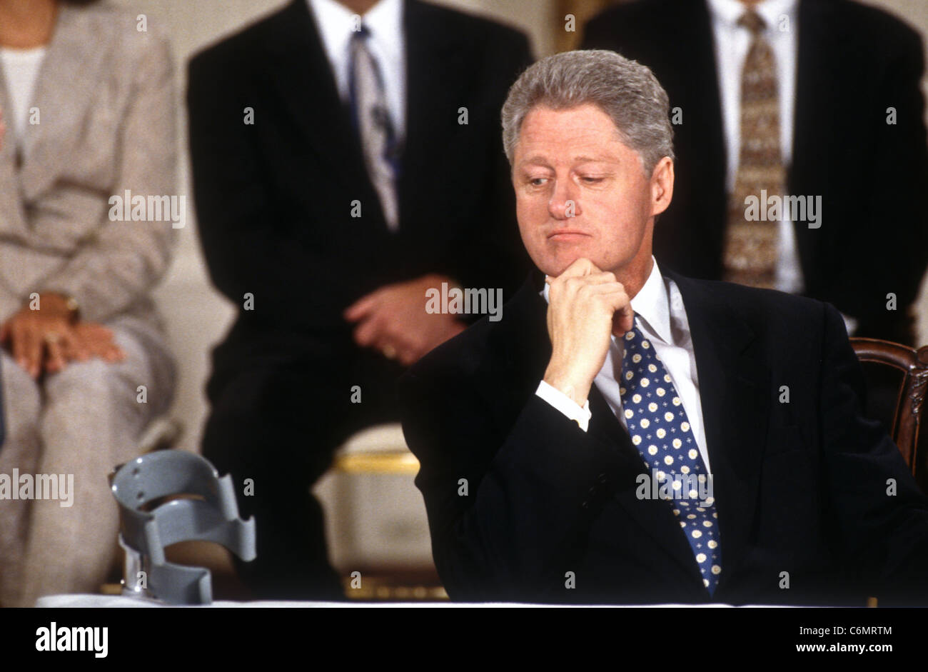 Bill clinton worried hi-res stock photography and images - Alamy