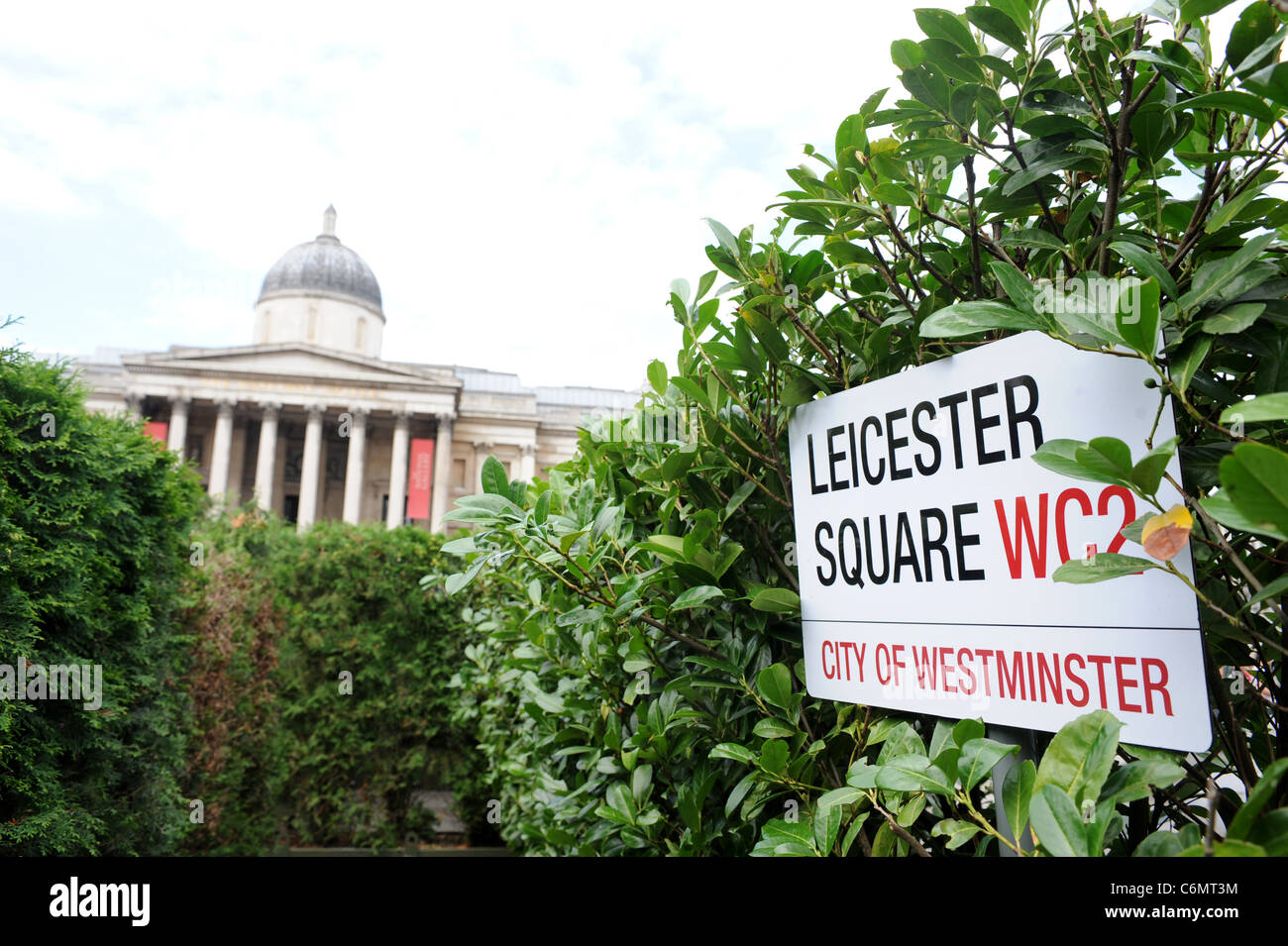 Leicester Square - Road Sign A giant pop up maze in Trafalgar Square ...