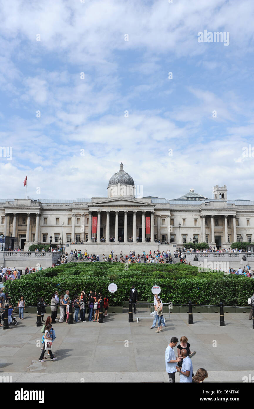 A giant pop up maze in Trafalgar Square, London, as part of a campaign ...