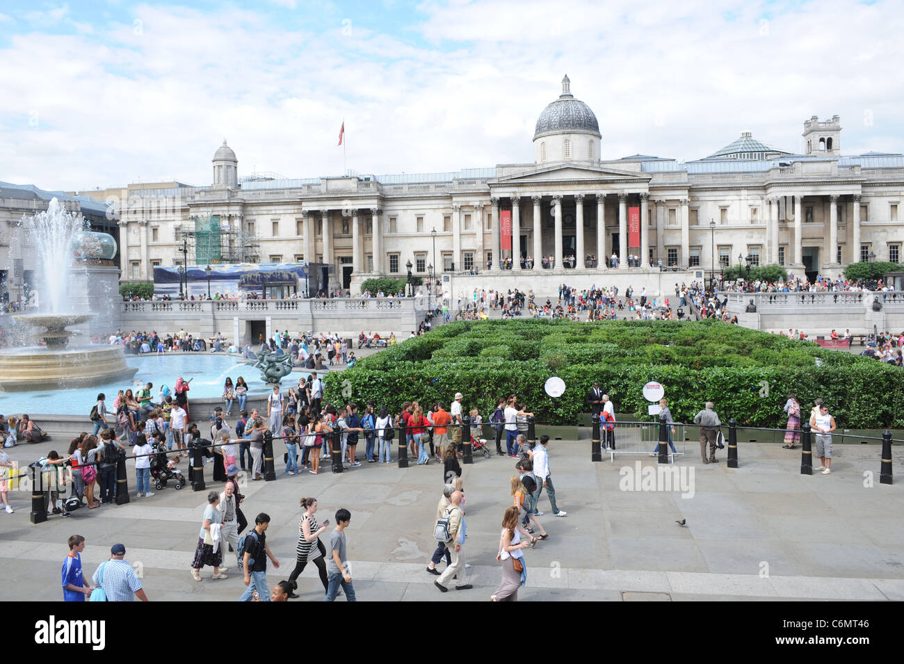 A giant pop up maze in Trafalgar Square, London, as part of a campaign ...