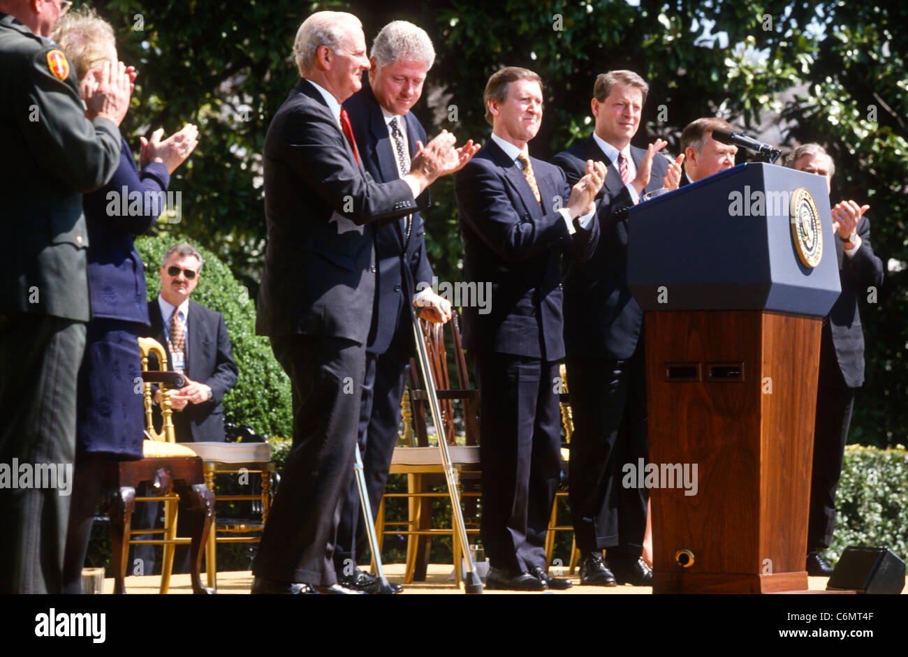 President Bill Clinton with James Baker, William Cohen and Al Gore ...