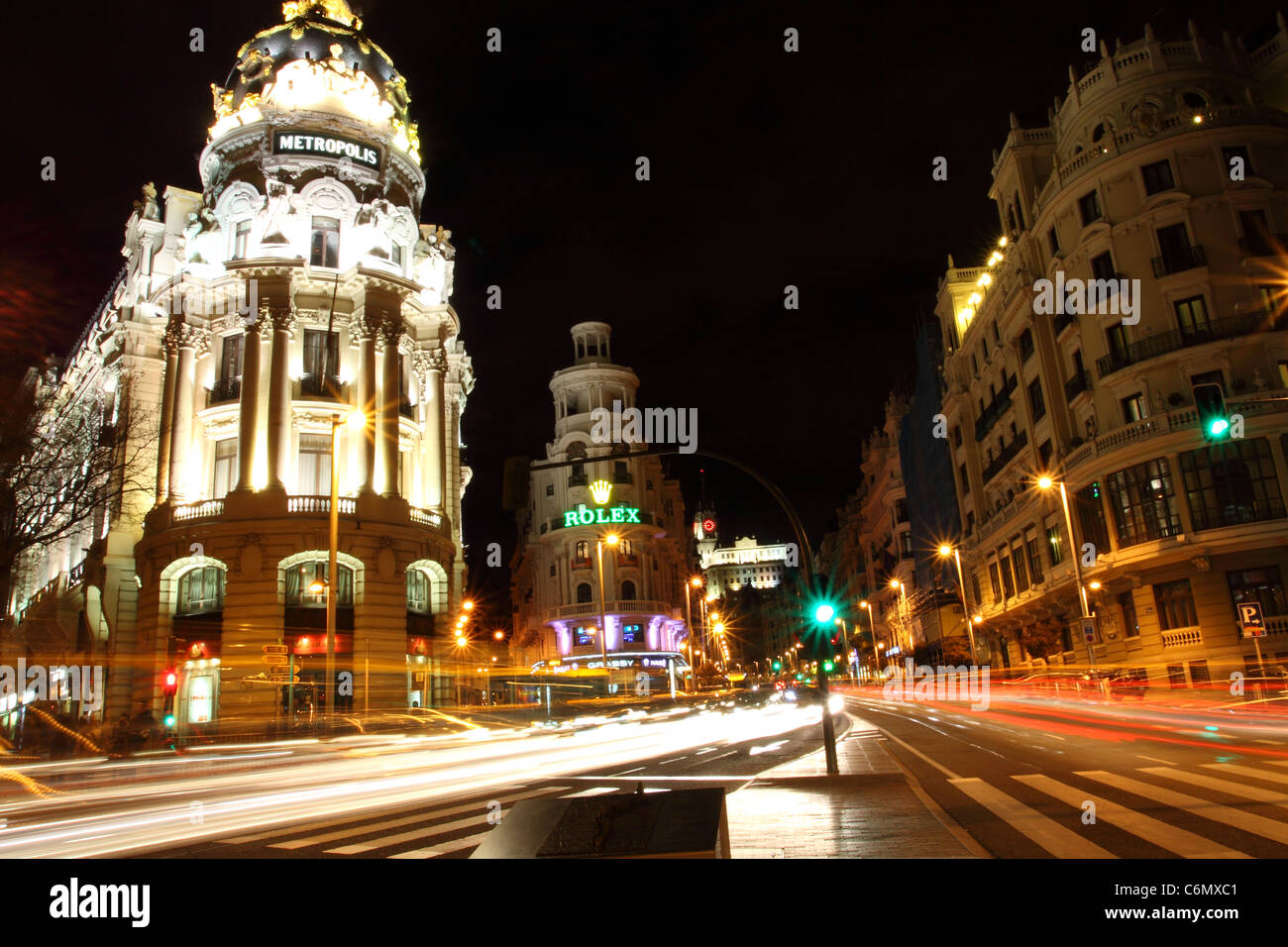 Night Madrid, Spain Stock Photo - Alamy