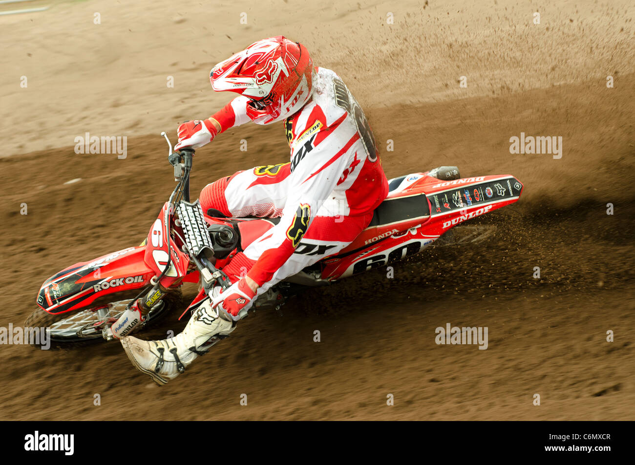 Brad Anderson during the English Motocross championship, 2011 Stock ...
