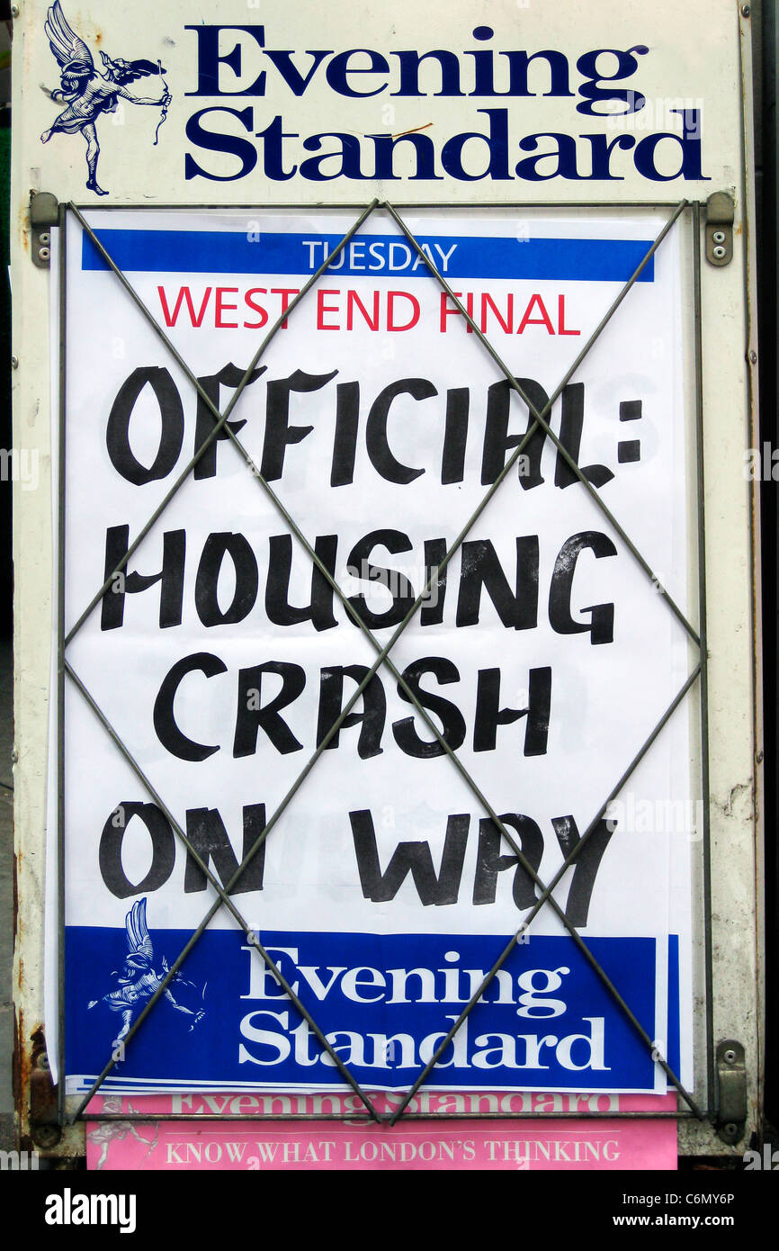 Housing crash warning sign hi-res stock photography and images - Alamy