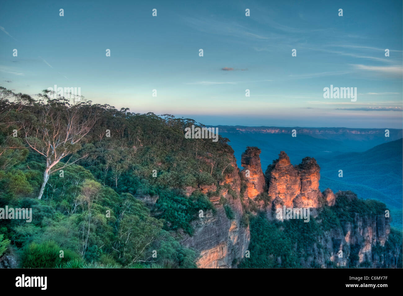 The Three Sisters at sunset Stock Photo - Alamy