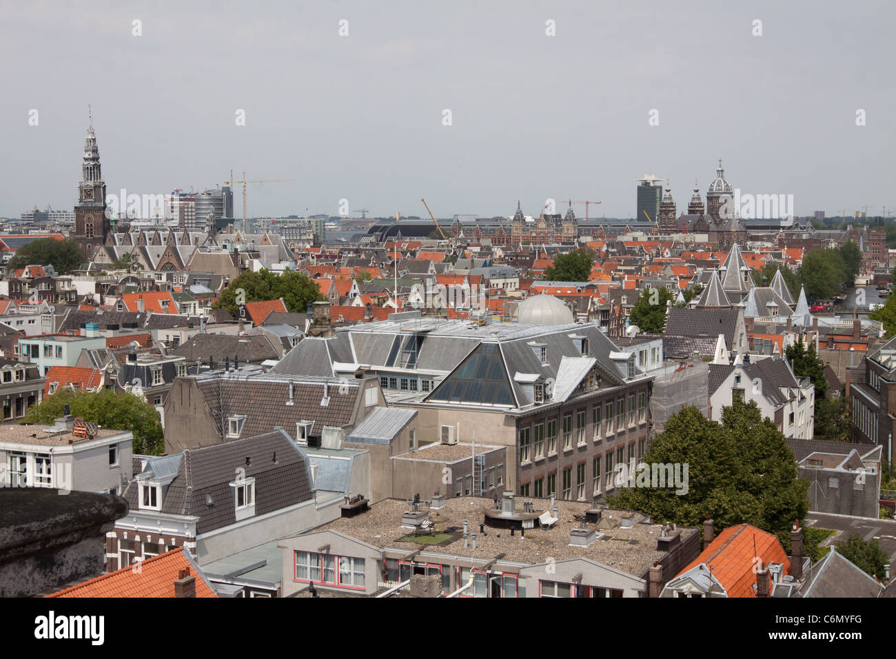 Aerial view of Amsterdam from Zuiderkerk Stock Photo - Alamy