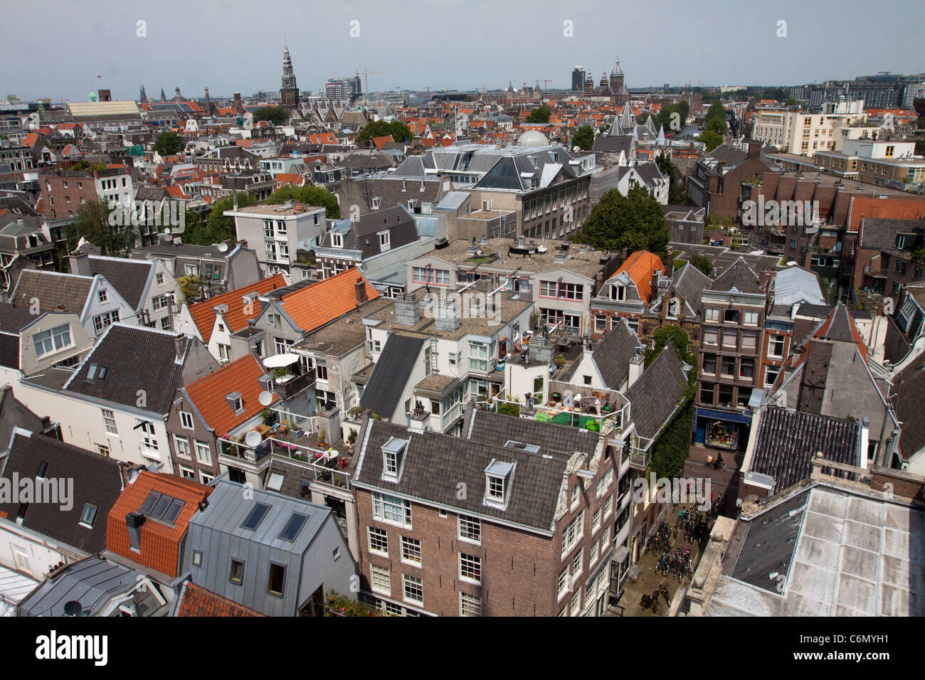 Aerial view of Amsterdam from Zuiderkerk Stock Photo - Alamy