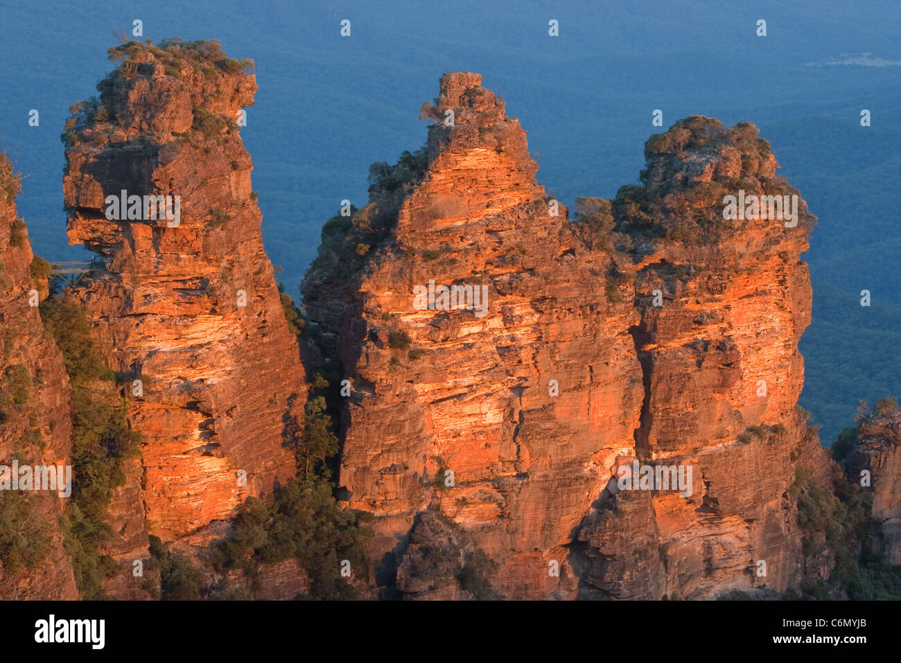 The Three Sisters at sunset Stock Photo - Alamy