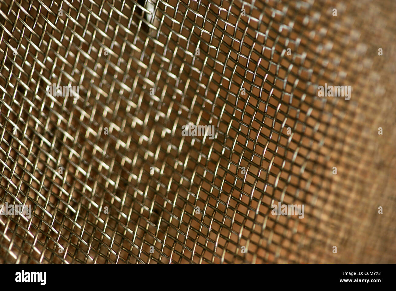 Close up of steel mesh of a sieve Stock Photo - Alamy