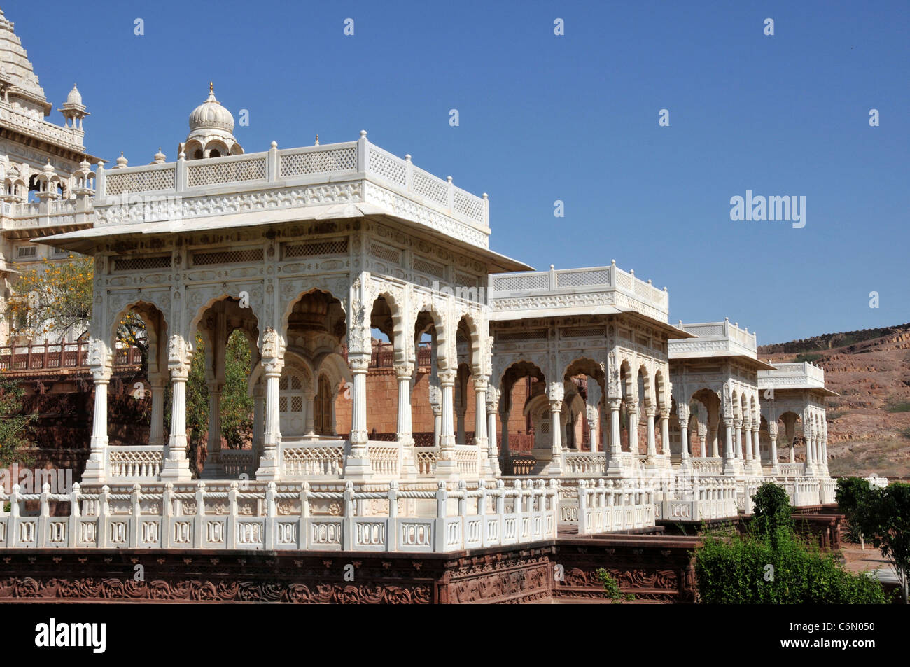 Four cenotaphs Jaswant Thada Jodhpur Rajasthan India Stock Photo - Alamy