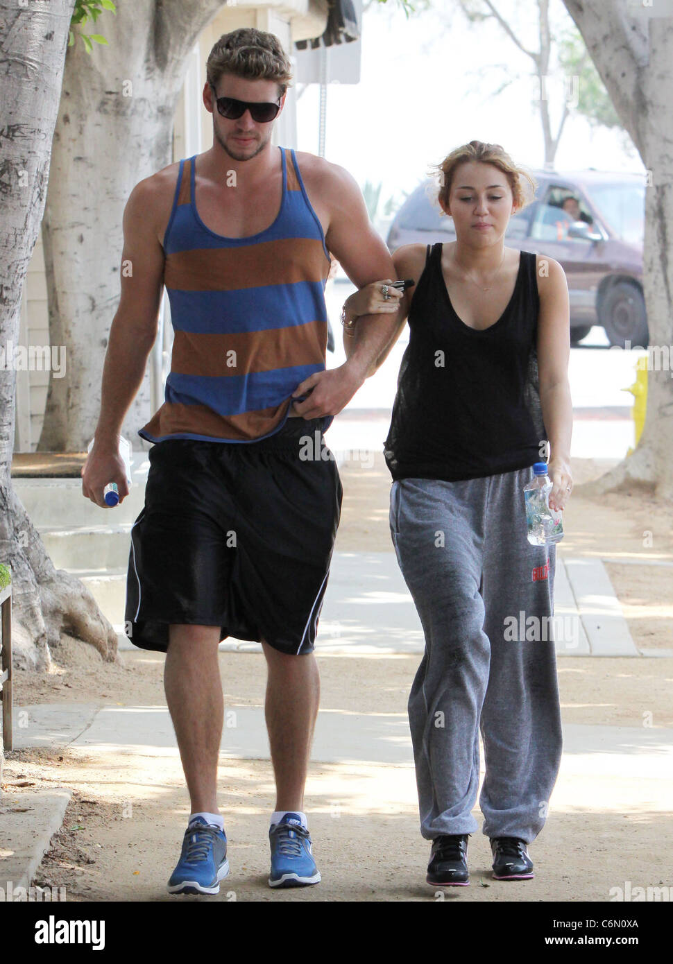 Miley Cyrus and her boyfriend were spotted heading to the Gym in West ...