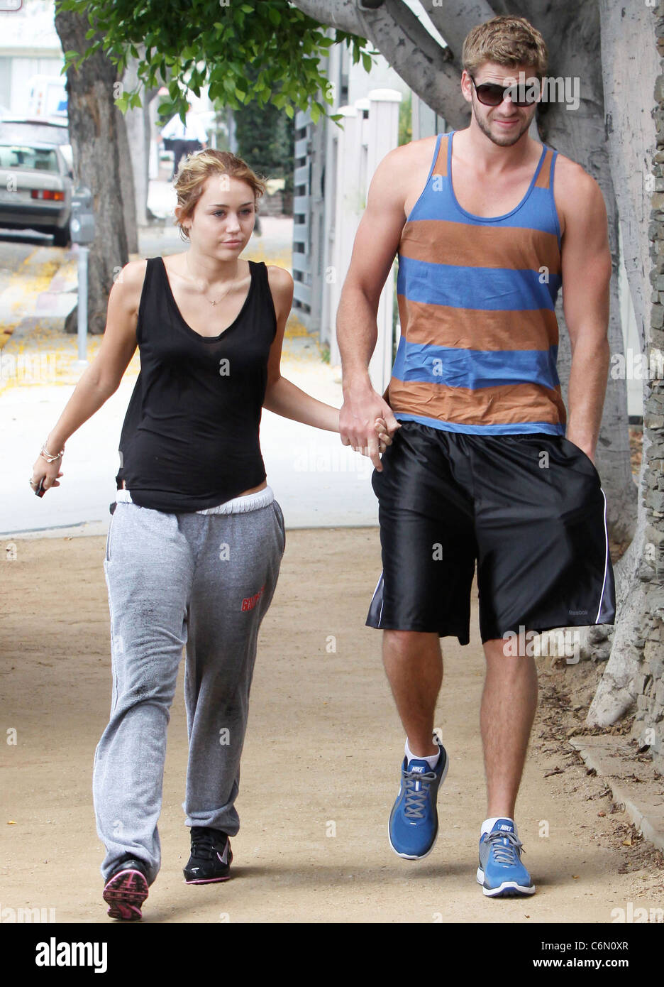 Miley Cyrus and her boyfriend were spotted heading to the Gym in West ...