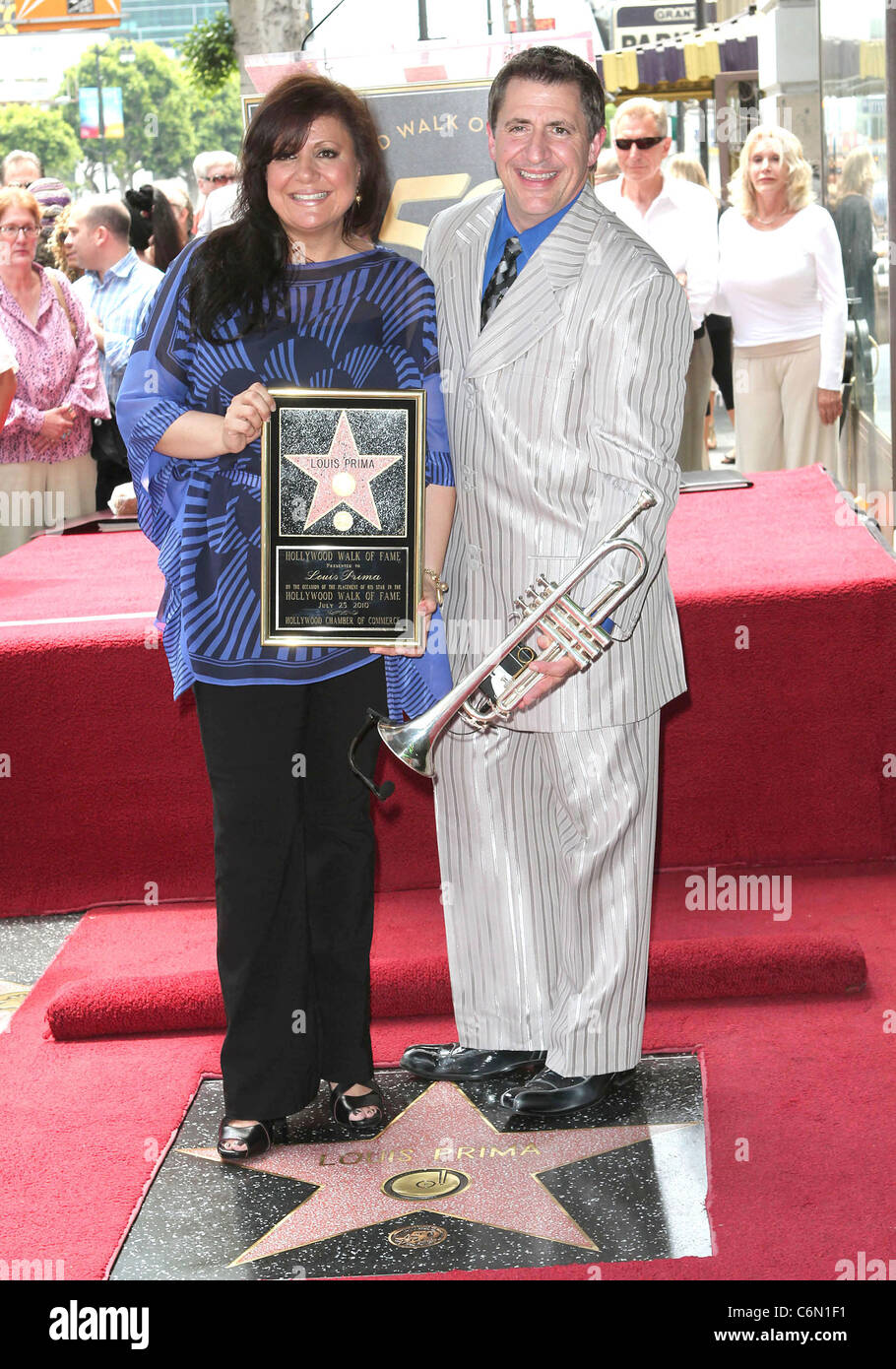 Lena Prima and Louis Prima on the newly unveiled Hollywood Walk of Fame ...