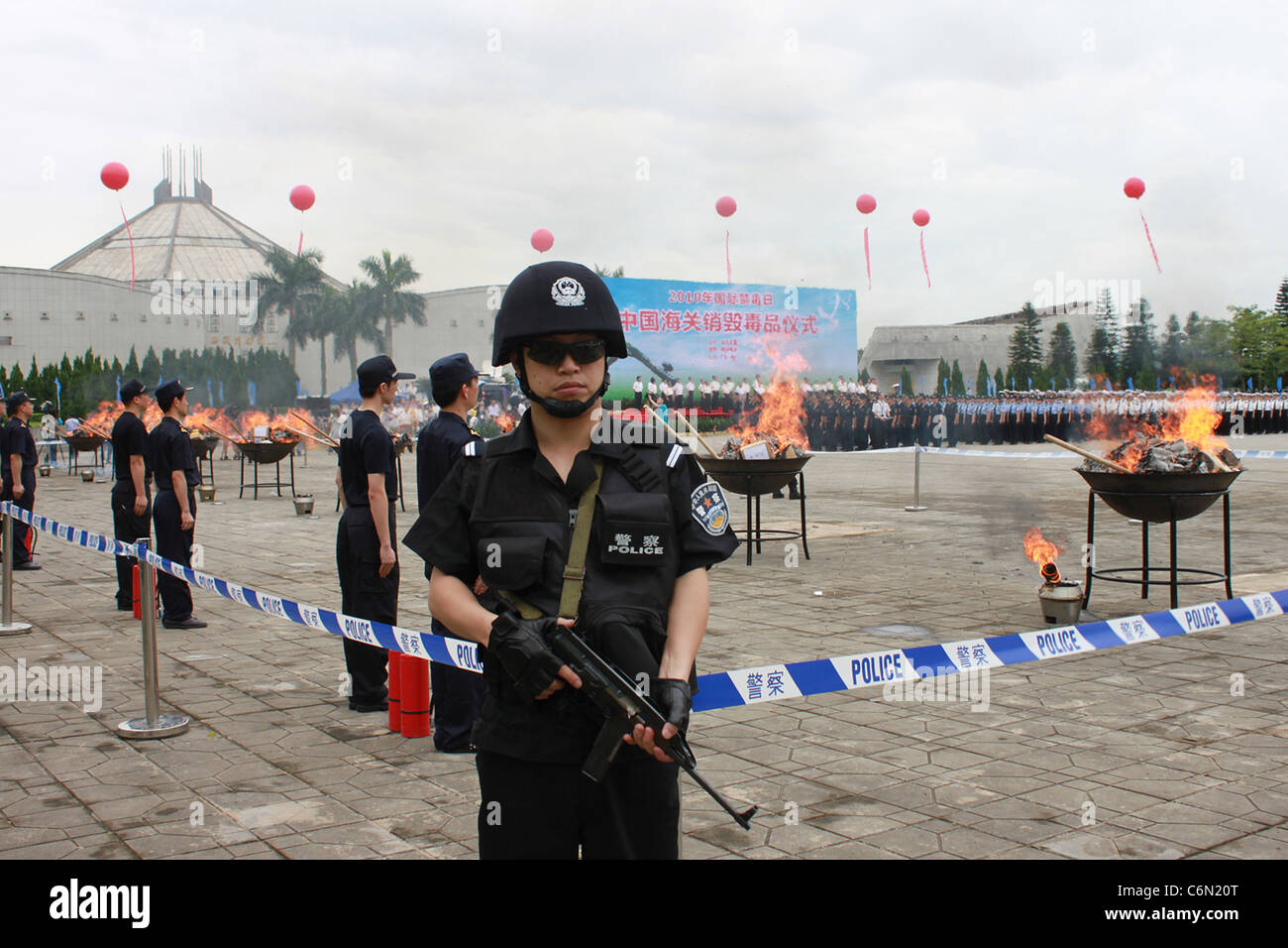 Police destroy narcotics at the custom's department to coincide with ...