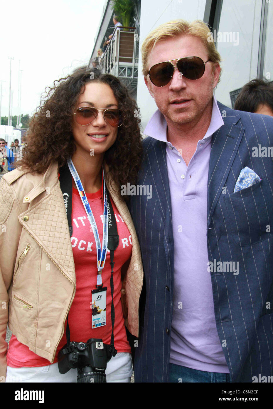 Boris Becker and wife Lilly Kerssenberg The 2010 German Formula One ...
