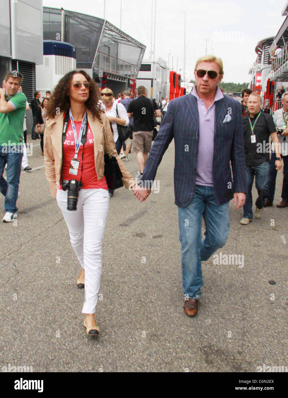 Boris Becker and wife Lilly Kerssenberg The 2010 German Formula One ...