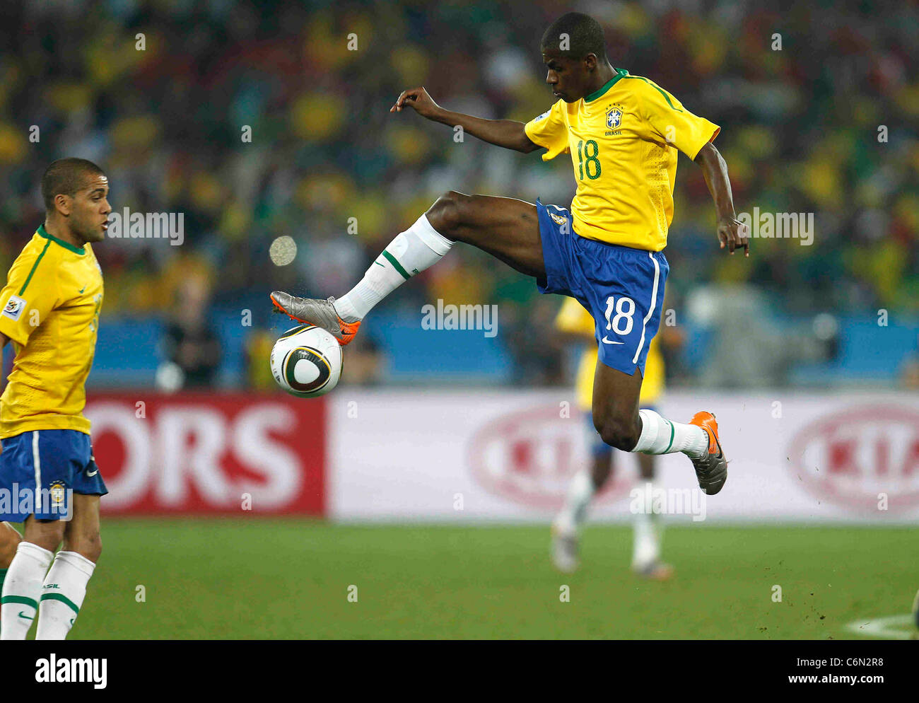 Ramires shows some superb Brazilian ball control during the game ...