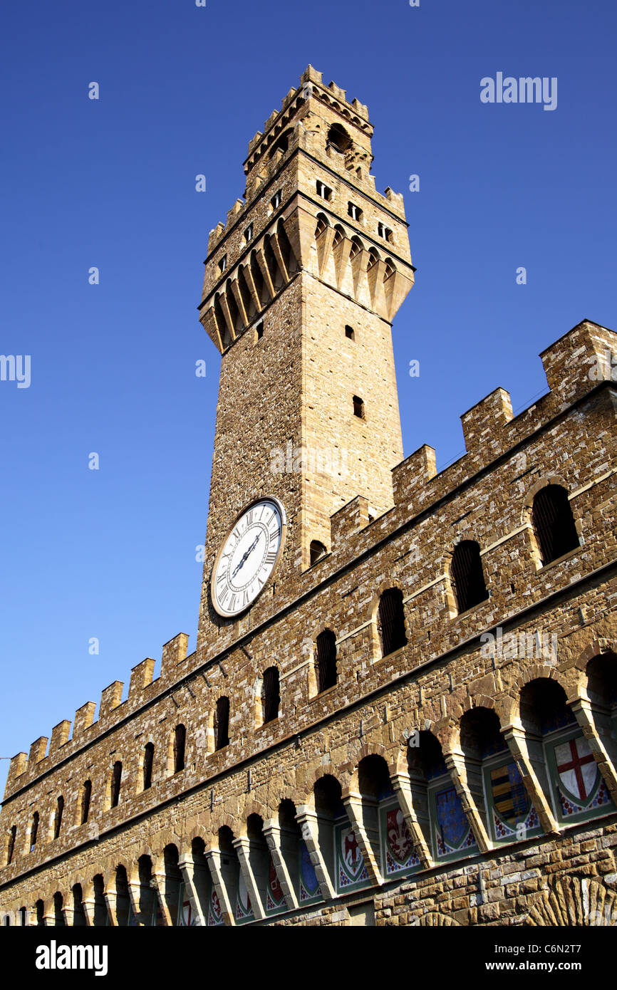 Famous tower of Palazzo Vecchio, Florence, Italy Stock Photo - Alamy