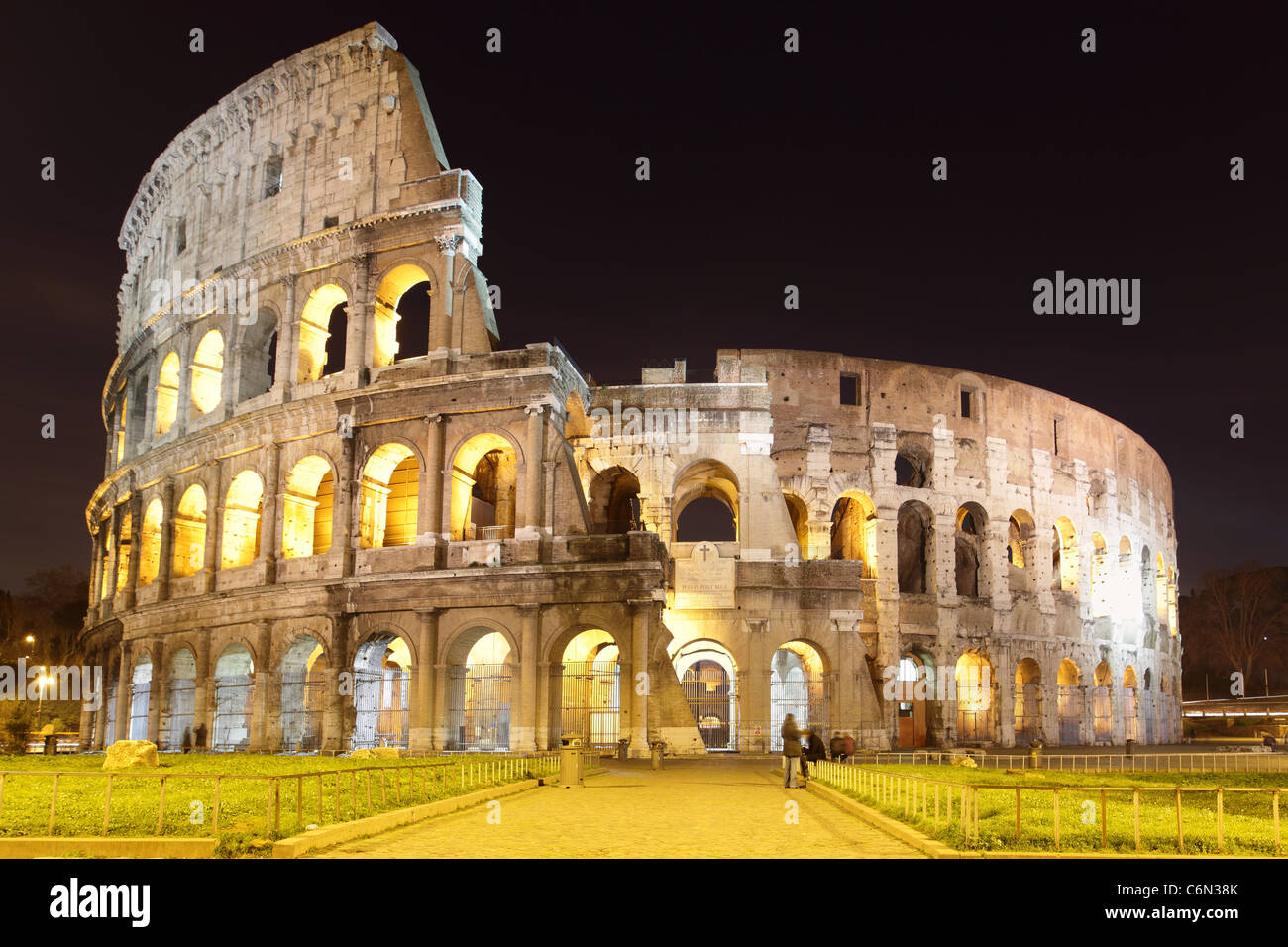 The Colosseum at night, Rome, Italy Stock Photo - Alamy