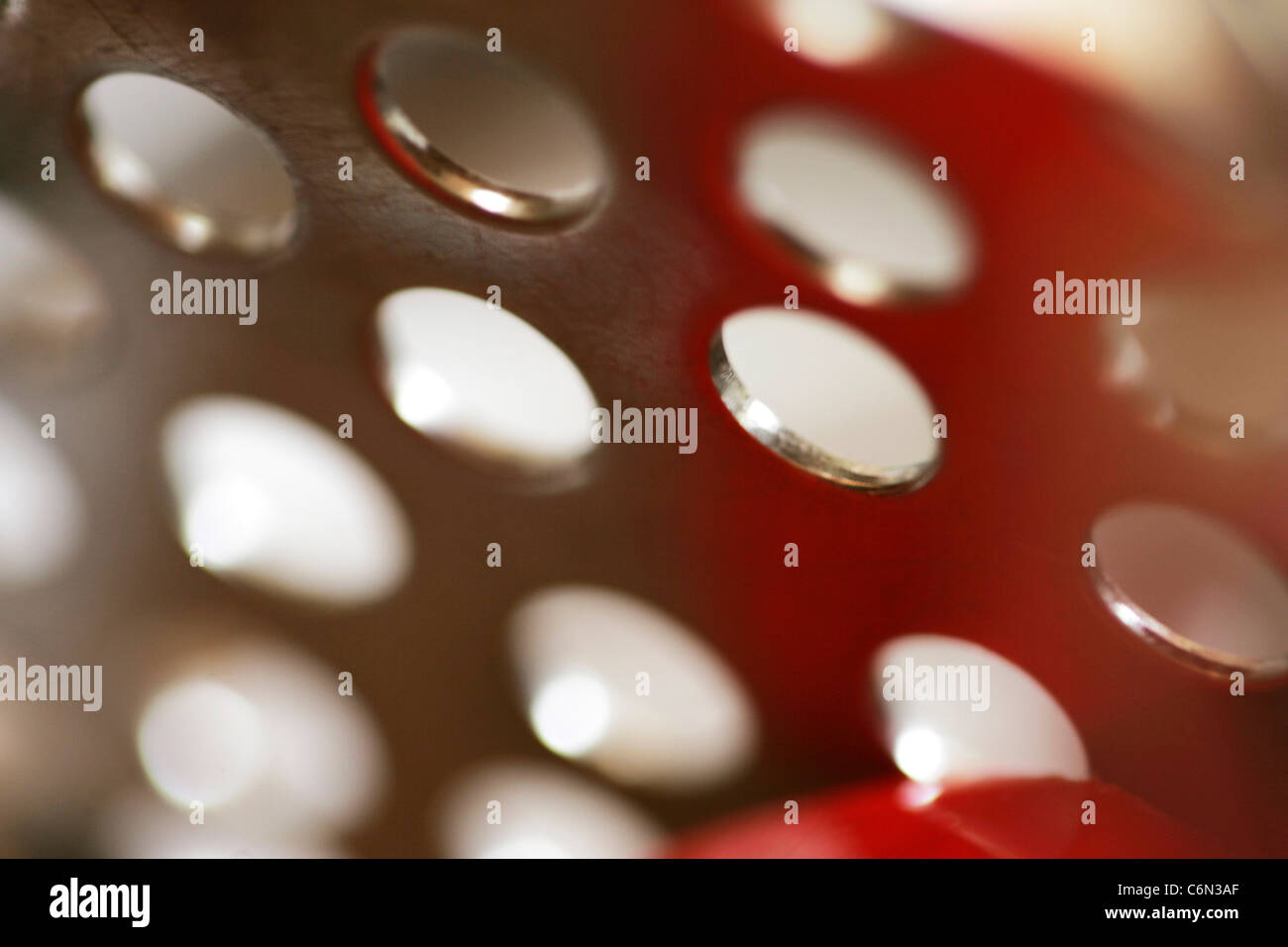 Close up of holes in a grater Stock Photo - Alamy