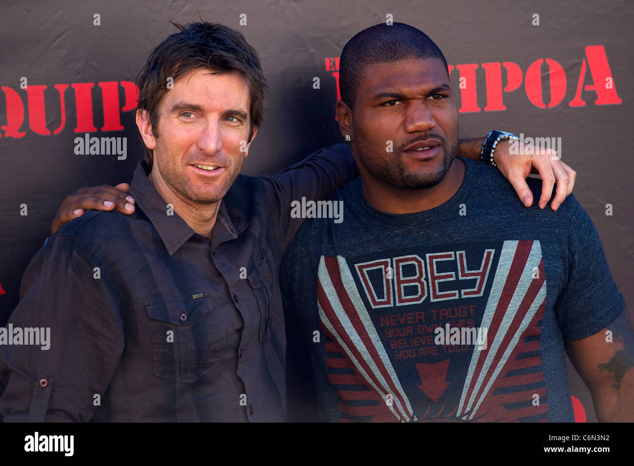 Sharlto Copley and Quinton 'Rampage' Jackson 'The A-Team' Madrid ...
