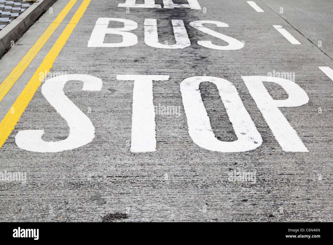 Bus stop mark hi-res stock photography and images - Alamy