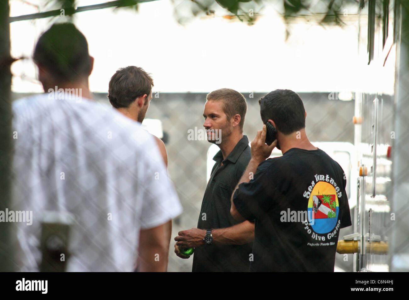 Fast And The Furious star Paul Walker near his trailer on set of 'Fast ...