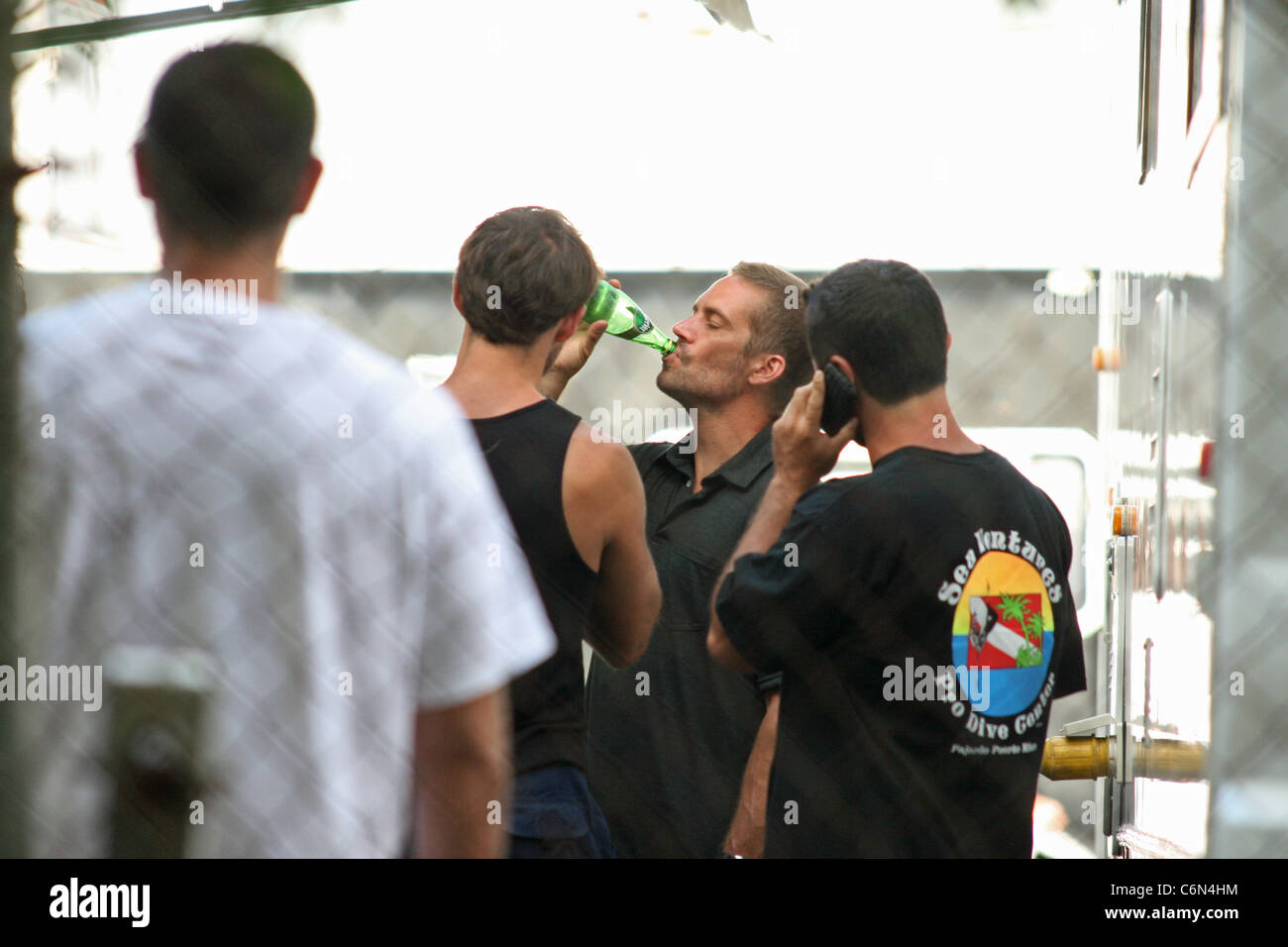 Fast And The Furious star Paul Walker near his trailer on set of 'Fast ...