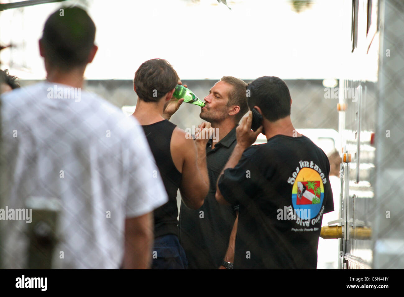 Fast And The Furious star Paul Walker near his trailer on set of 'Fast ...