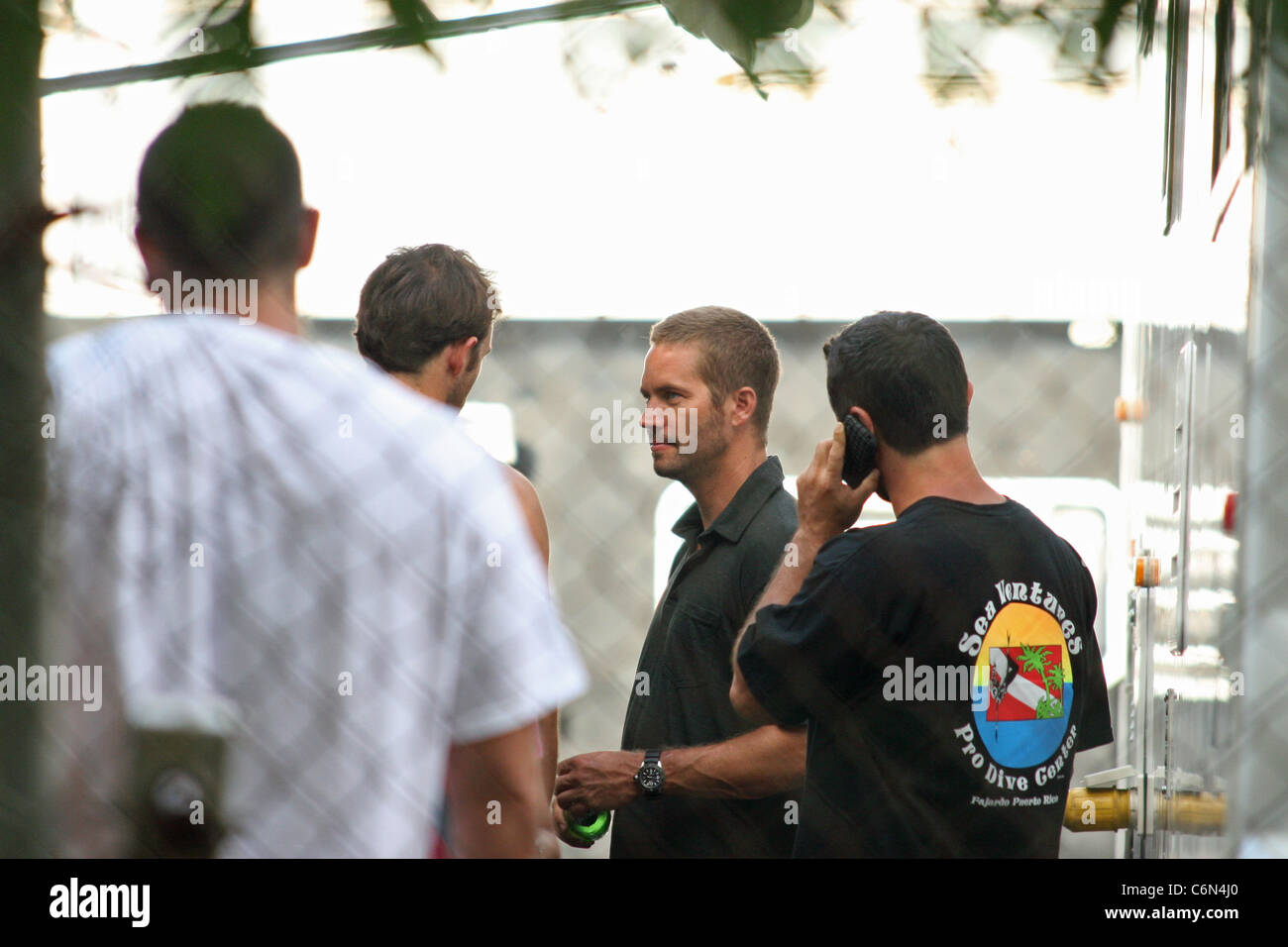 Fast And The Furious star Paul Walker near his trailer on set of 'Fast ...