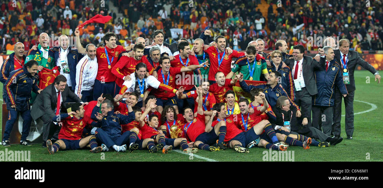 The Spanish team The 2010 Fifa World Cup Final between Spain and the ...