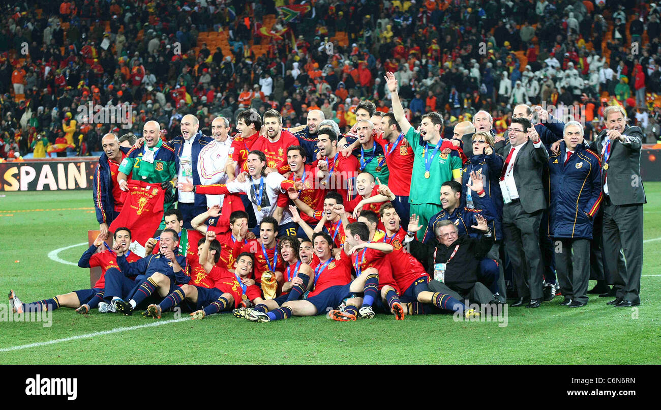 The Spanish team The 2010 Fifa World Cup Final between Spain and the ...