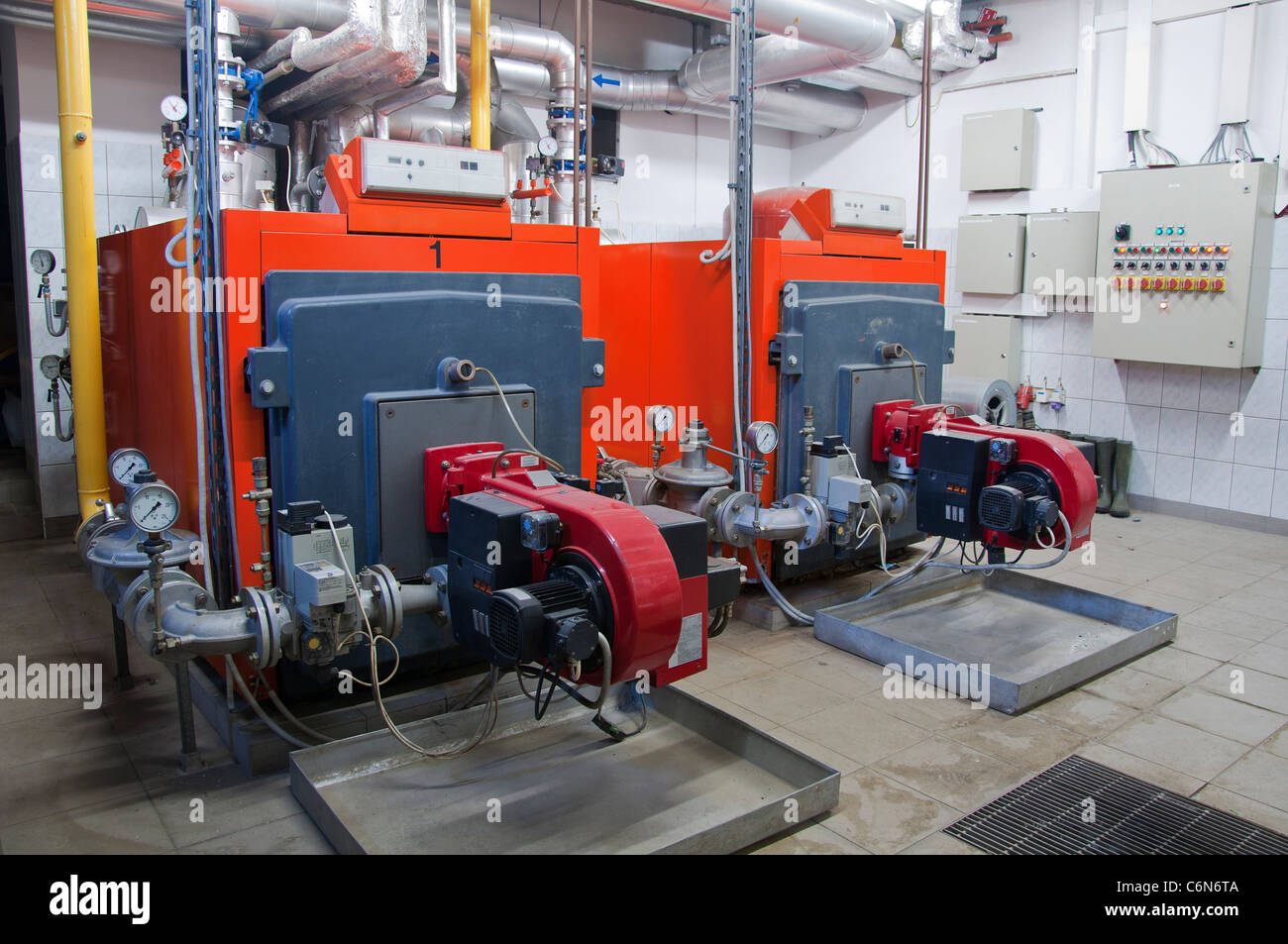Two furnaces in office building Stock Photo - Alamy