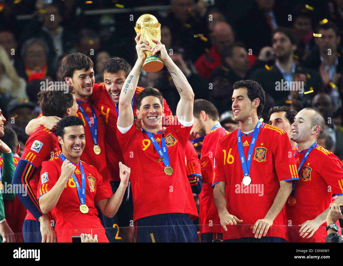 The Spanish team The 2010 Fifa World Cup Final between Spain and the ...