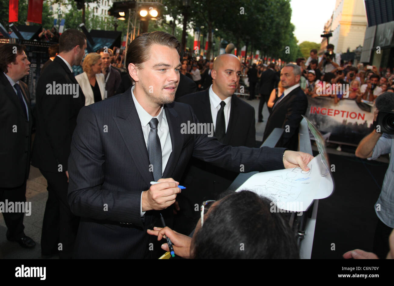 Leonardo DiCaprio The French premiere of 'Inception' at Gaumont Champs ...