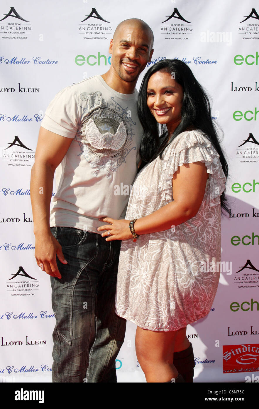 Aaron Spears and guest Birgit C. Muller Fashion Show at Chaves Ranch ...