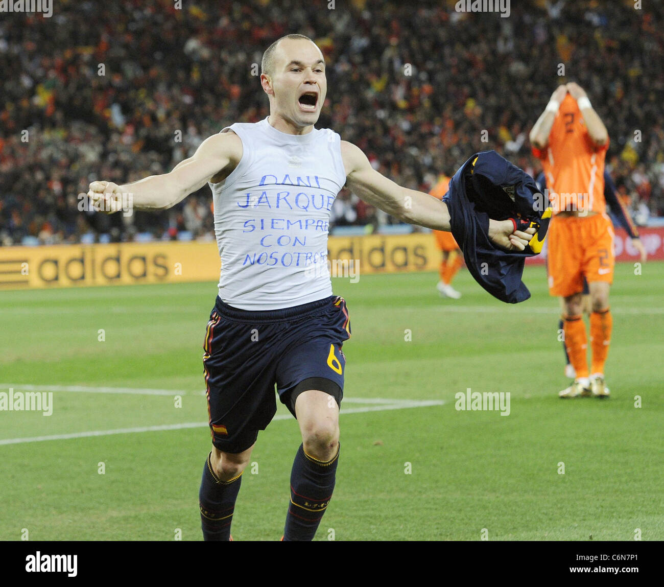 Spain midfielder Andres Iniesta The 2010 Fifa World Cup Final between ...