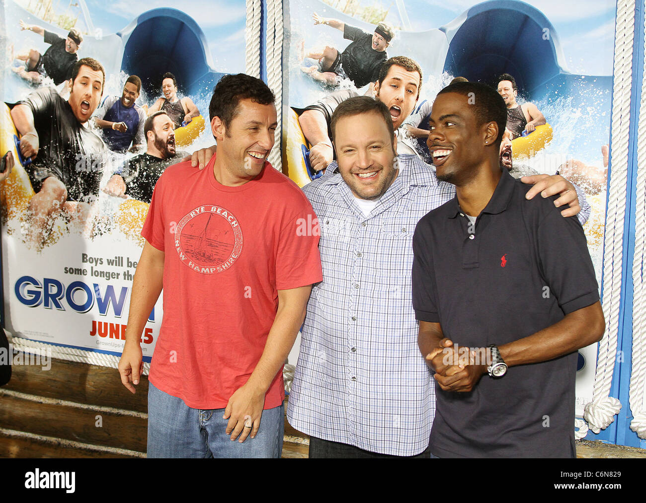 Adam Sandler, Kevin James and Chris Rock, New York premiere of 'Grown ...