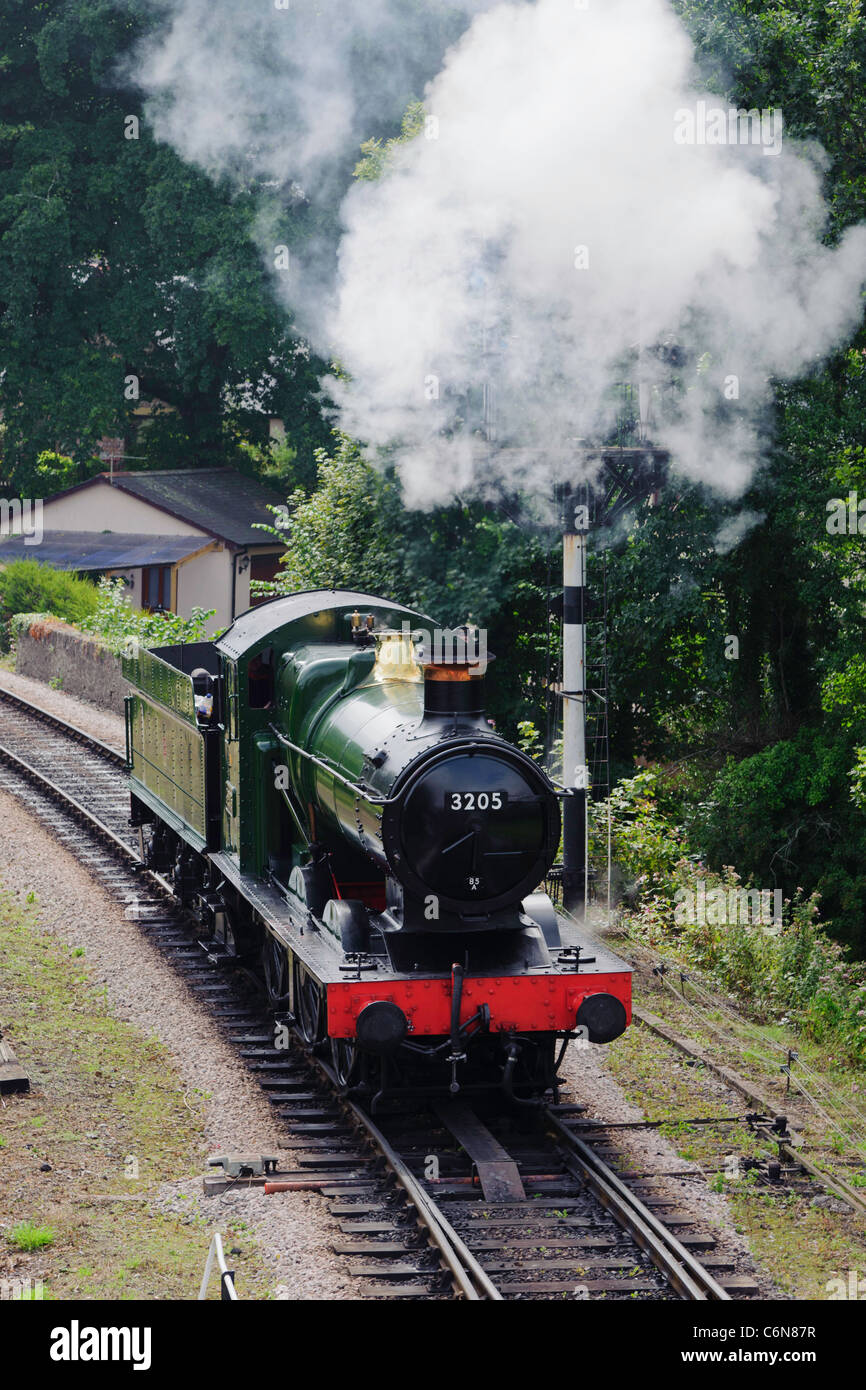 British Railways steam locomotive 3205 at Buckfastleigh railway station ...