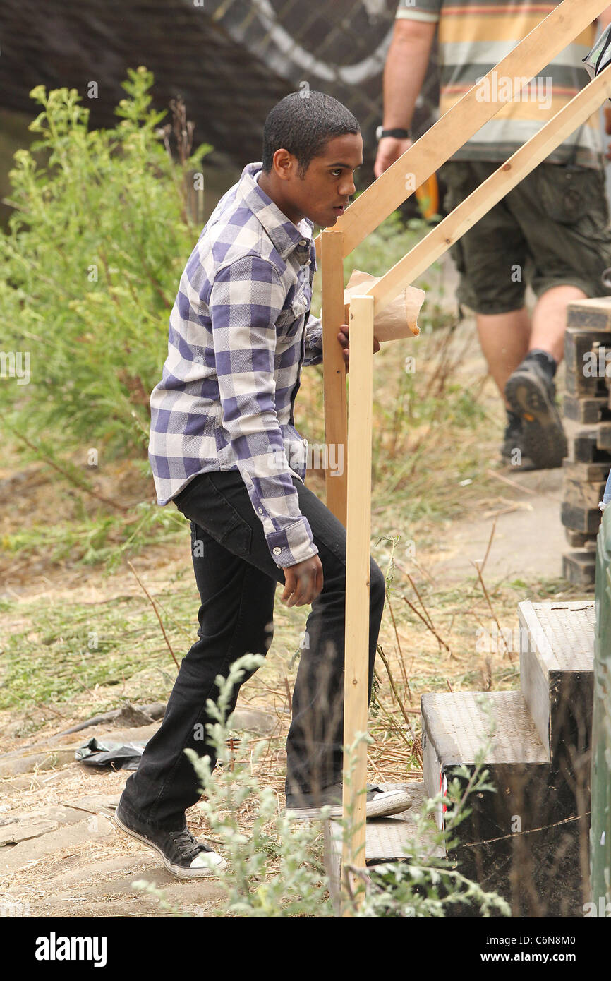 Daniel Anthony The cast of 'The Sarah Jane Adventures' filming in ...