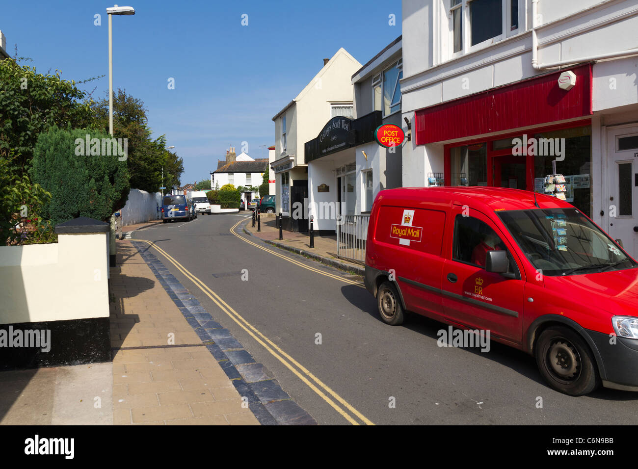Shaldon High Street with Post Office Stock Photo - Alamy