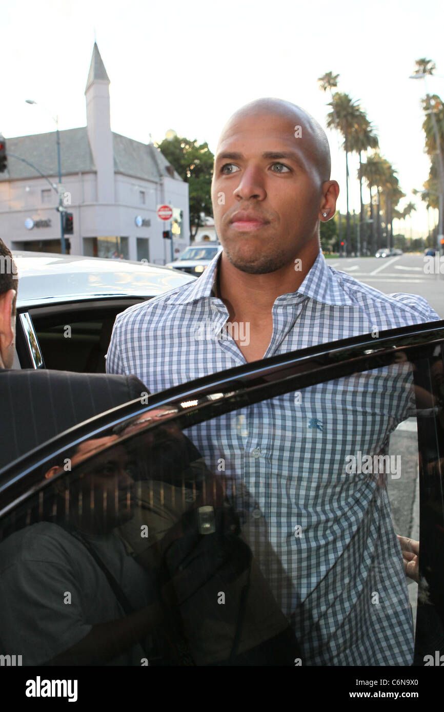 Dallas Cowboy's wide receiver Miles Austin arrives at Crustacean ...