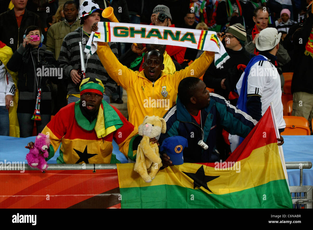 Ghanaian fans shows her support during the match between Ghana and ...
