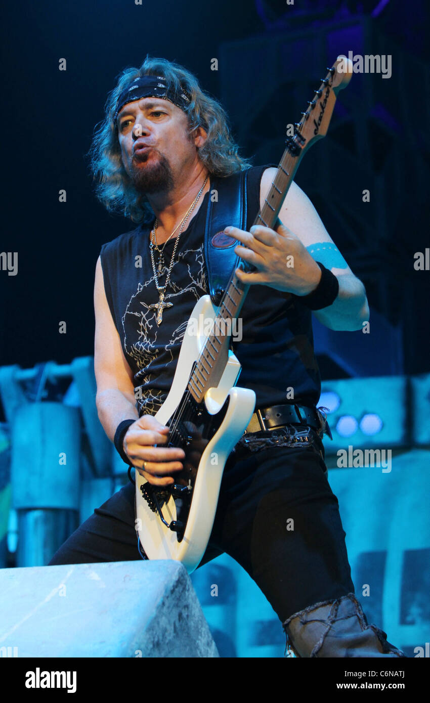 Adrian Smith Iron Maiden performing at Madison Square Garden on the ...