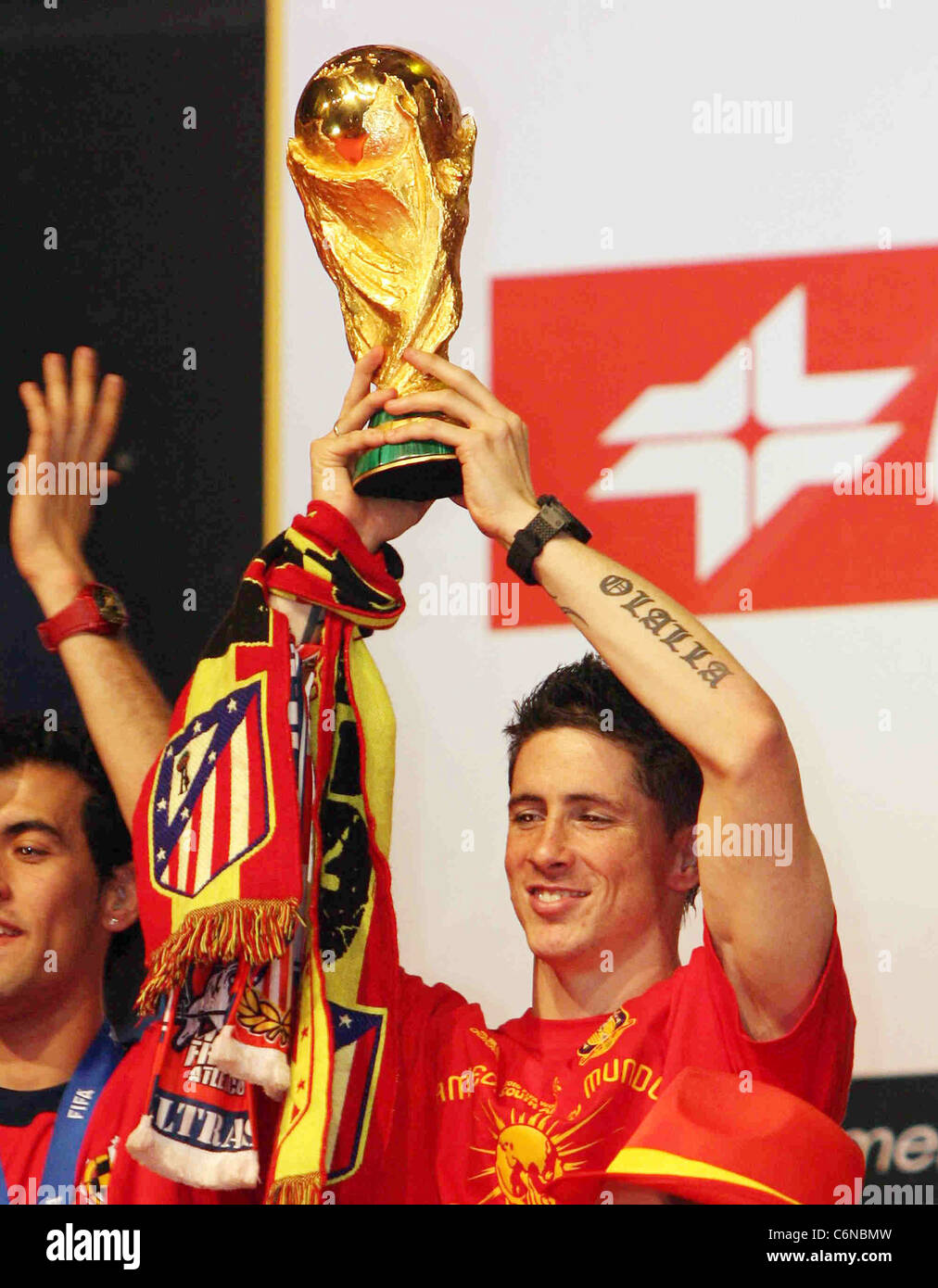 Fernando Torres during the celebration for the Spanish team as they ...