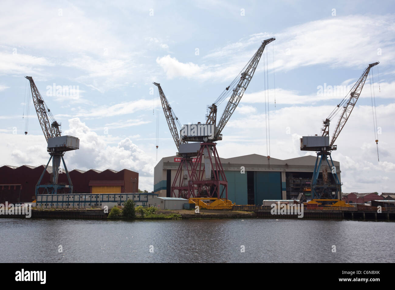 BAE Systems Govan shipbuilding yard, Govan, Glasgow. Photo:Jeff Gilbert ...