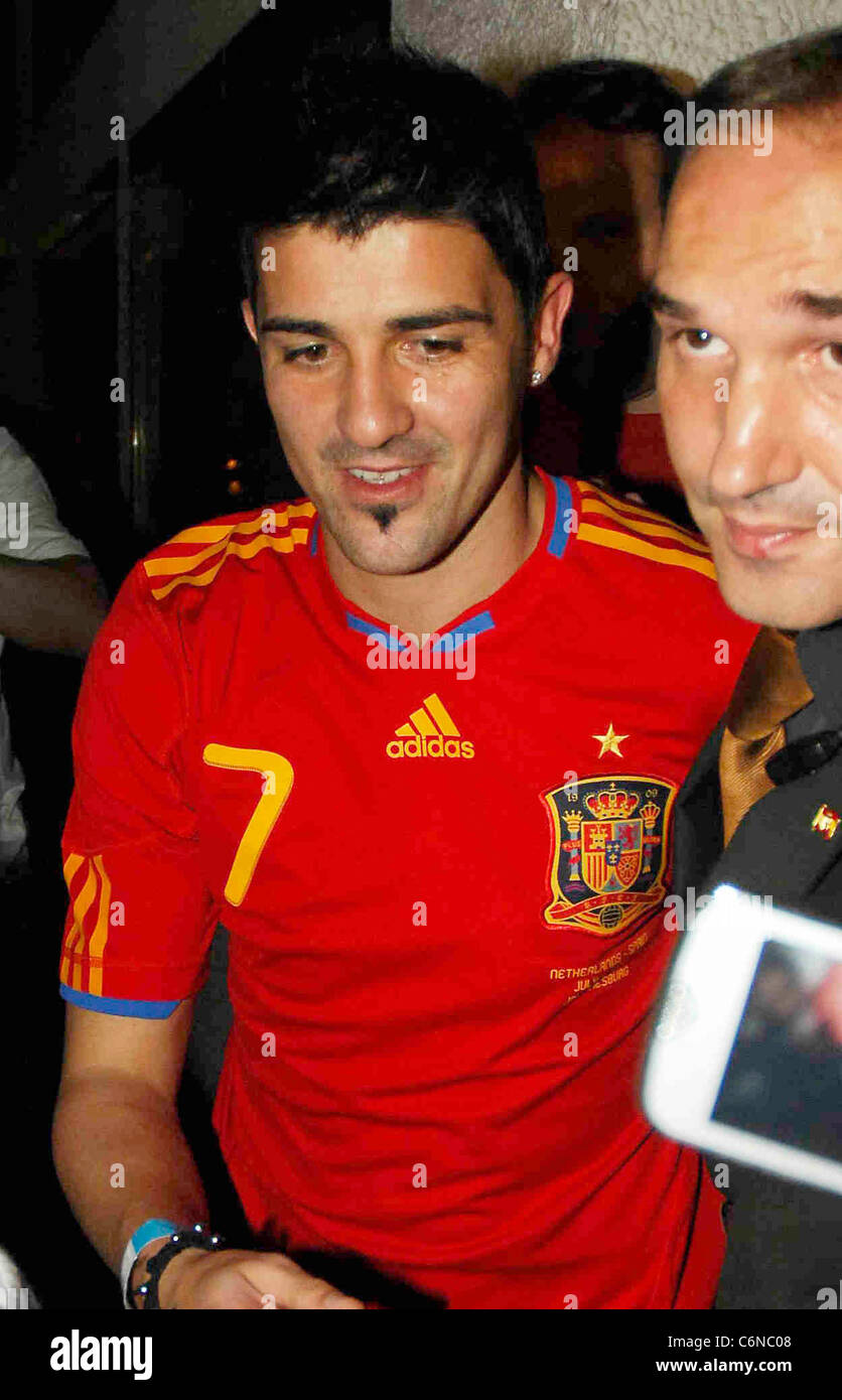David Villa The Spain national team party to celebrate their World Cup ...